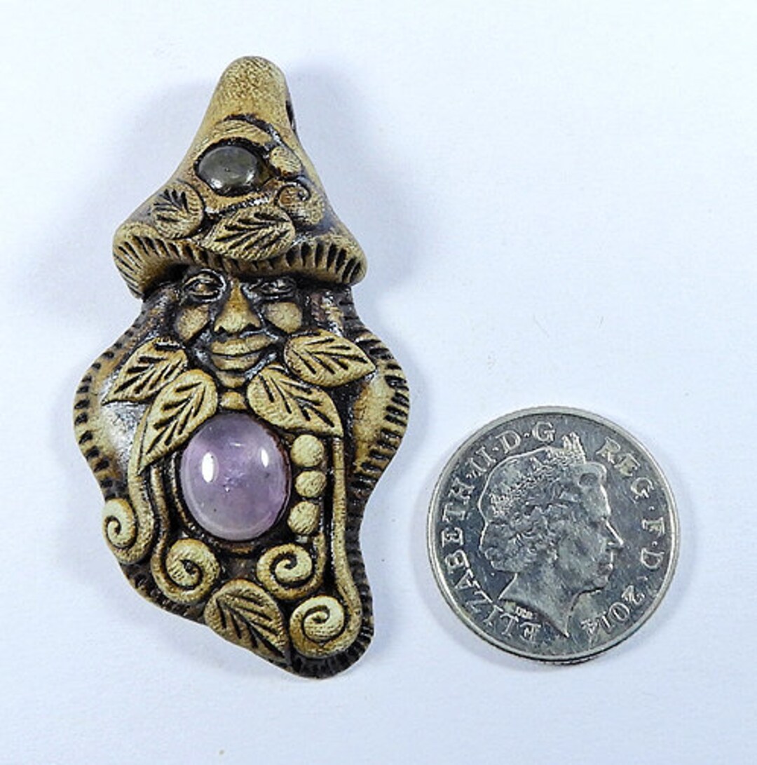 Amethyst Polymer Clay Pendant: Picsy Style Gemstone (2.5-3.0 Inch) - Etsy