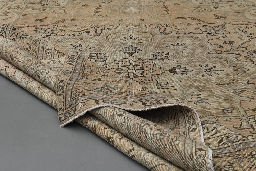 10x12 Antique Rug, One-of-a-kind Wool Rug, Bohemian Rug, 10x12 Rug for ...