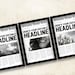 Newspaper Announcement, Headline News, Editable Print Template (A4 ...