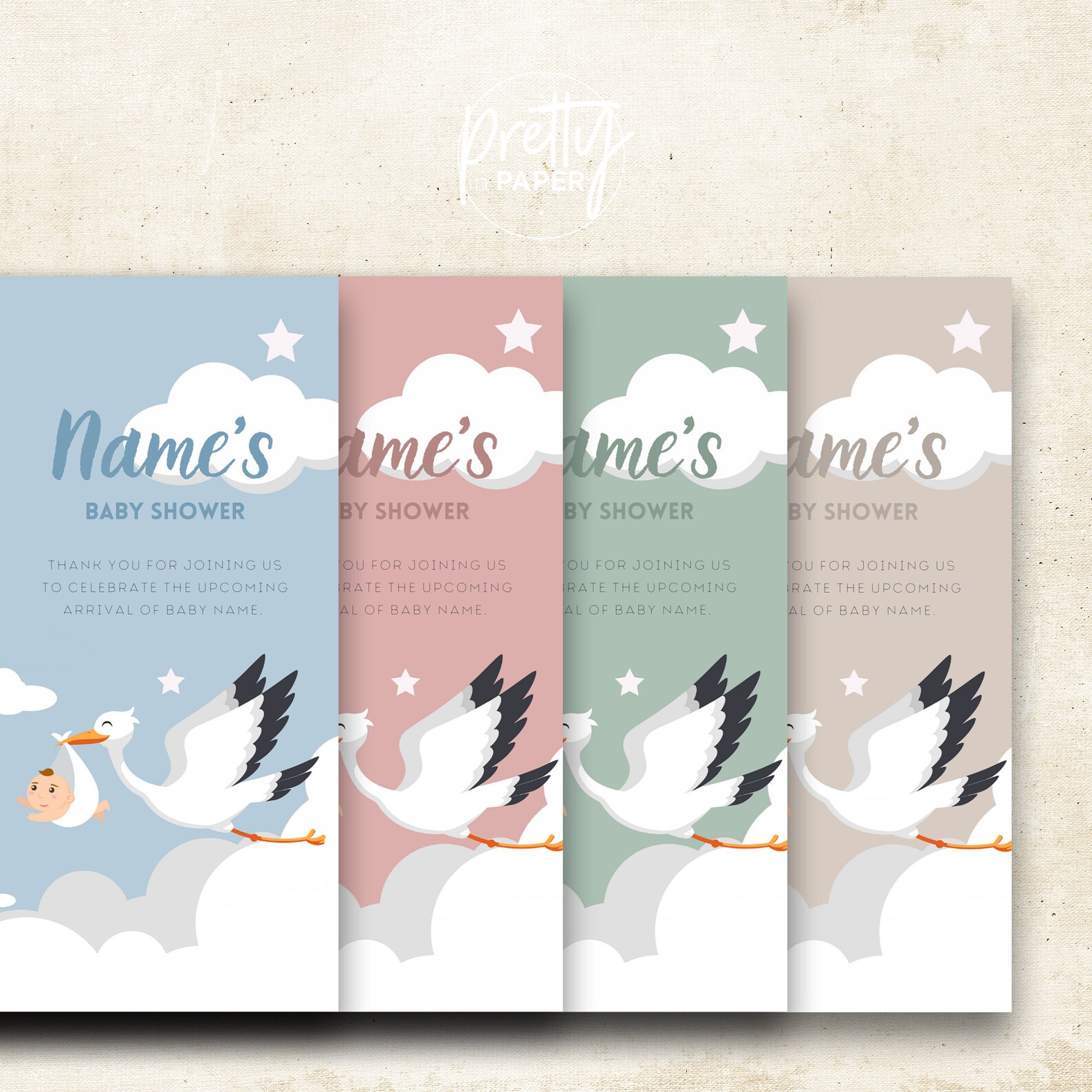 Baby Shower Games Handout Leaflet in Dusty Pink (tri-fold A4 ...