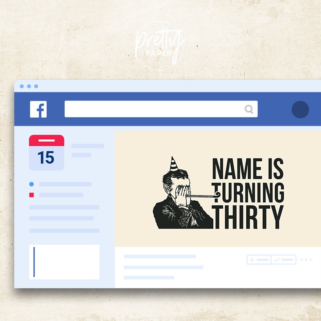 Grumpy Old Man 30th Birthday Facebook Event Cover (editable Template ...