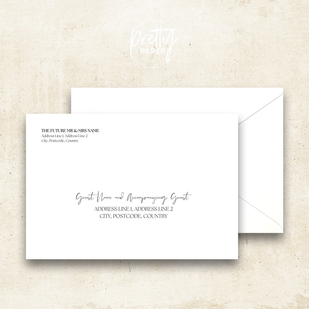 Editable C5 Invitation Envelope Template (personalised Stationery) - Etsy