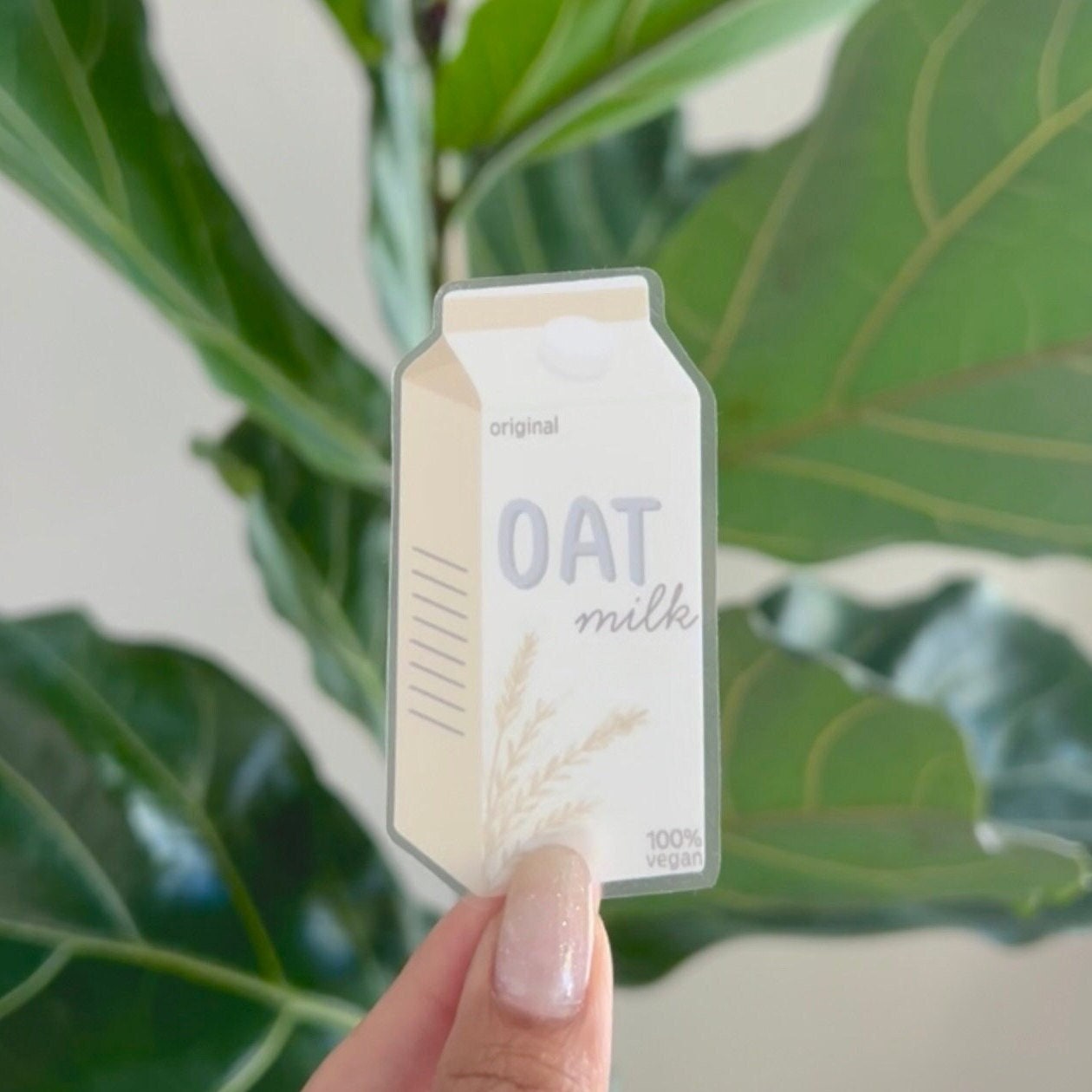 Oat Milk Clear Sticker Milk Sticker Vegan Sticker - Etsy