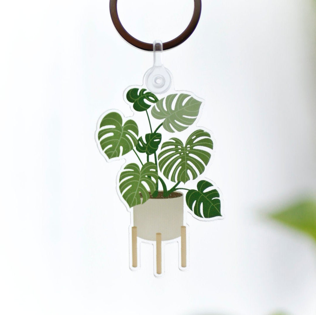 Monstera Deliciosa Keychain Monstera Keychain Plant Keychain Plant ...
