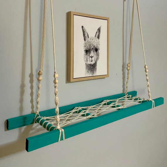 Custom Hanging Macrame Ladder Shelf - Etsy