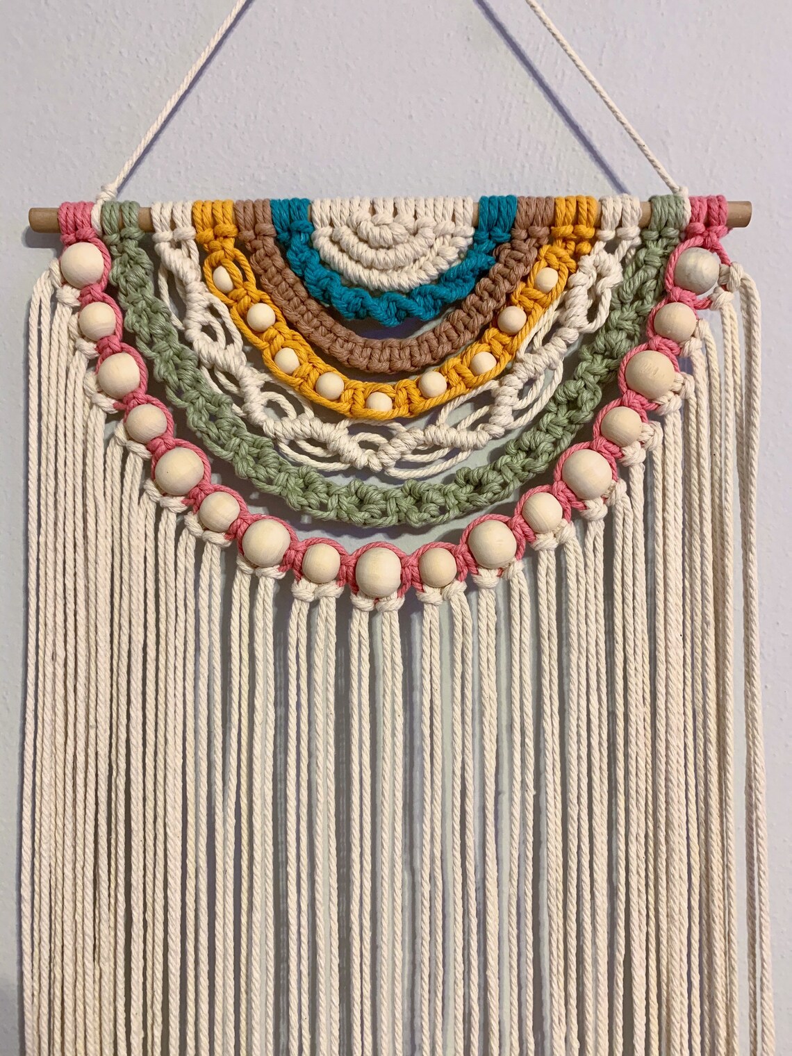 Large Macrame Rainbow Semi-circle Wall Hanging Boho Decor - Etsy