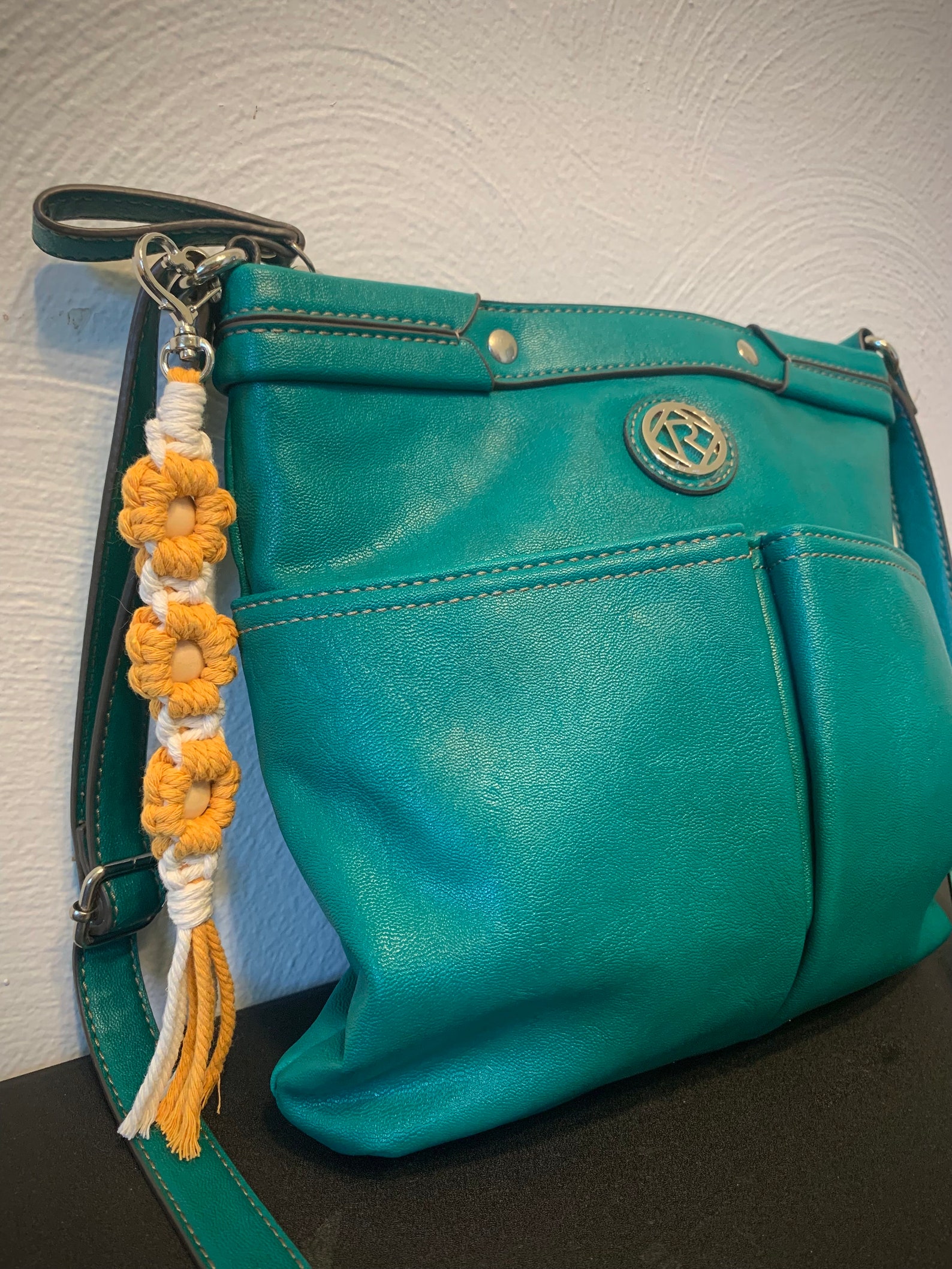 Floral Macrame Key Chain - Etsy