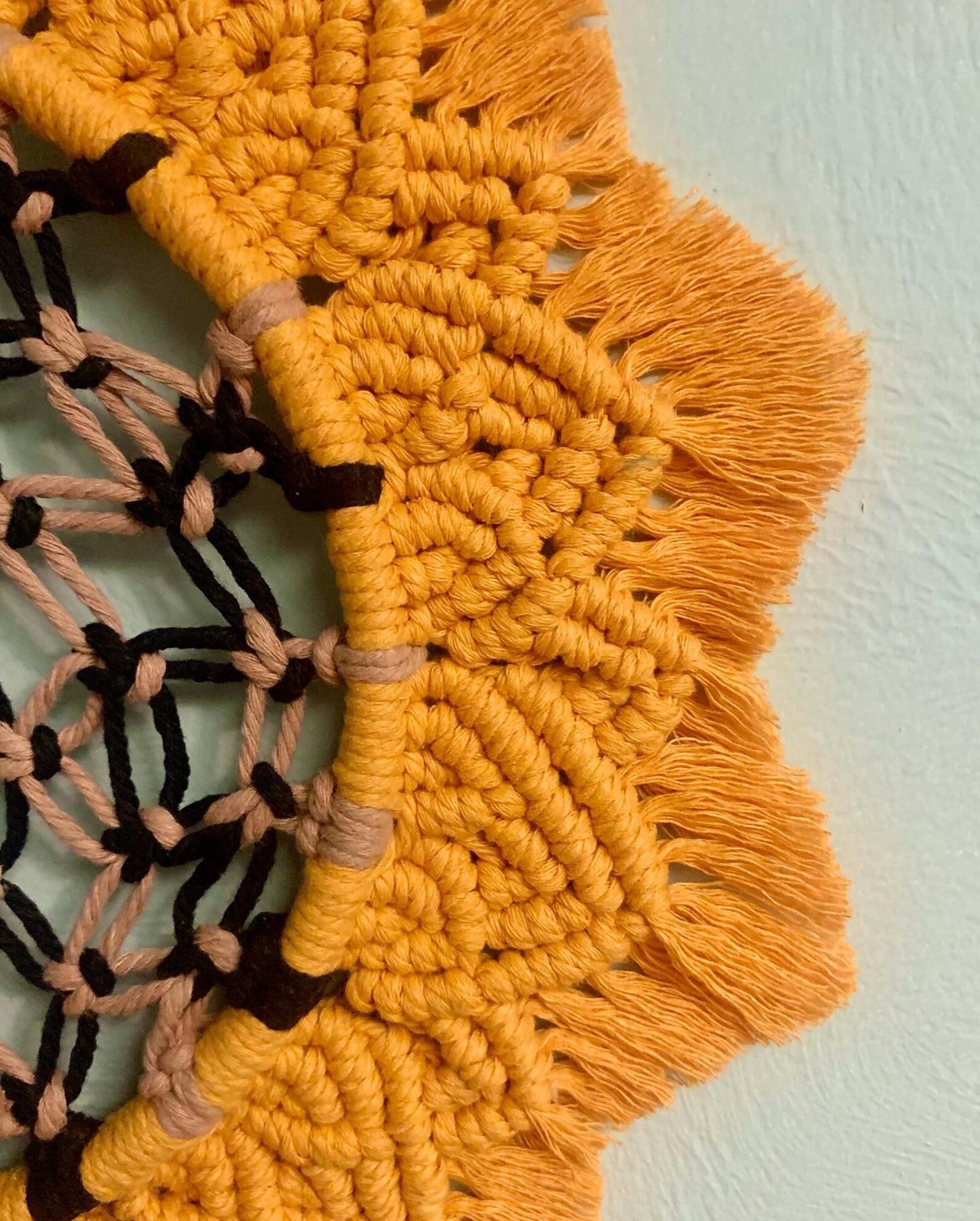 Large Macrame Sunflower Wall Hanging Mandala Wreath - Etsy