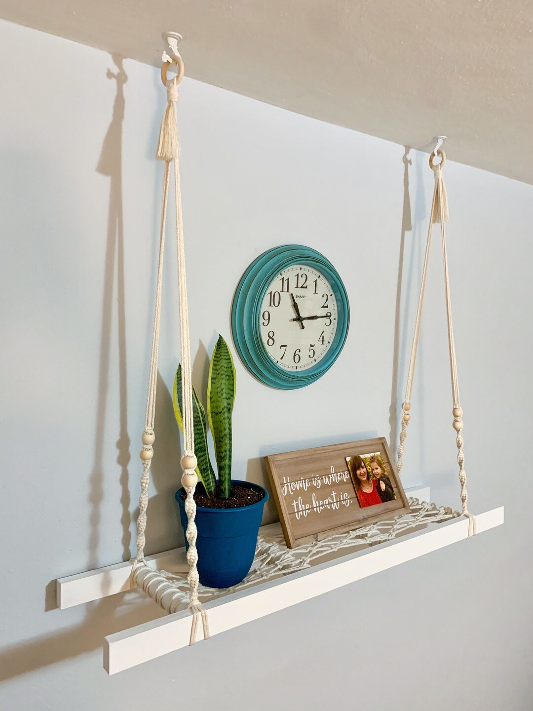 Custom Hanging Macrame Ladder Shelf - Etsy