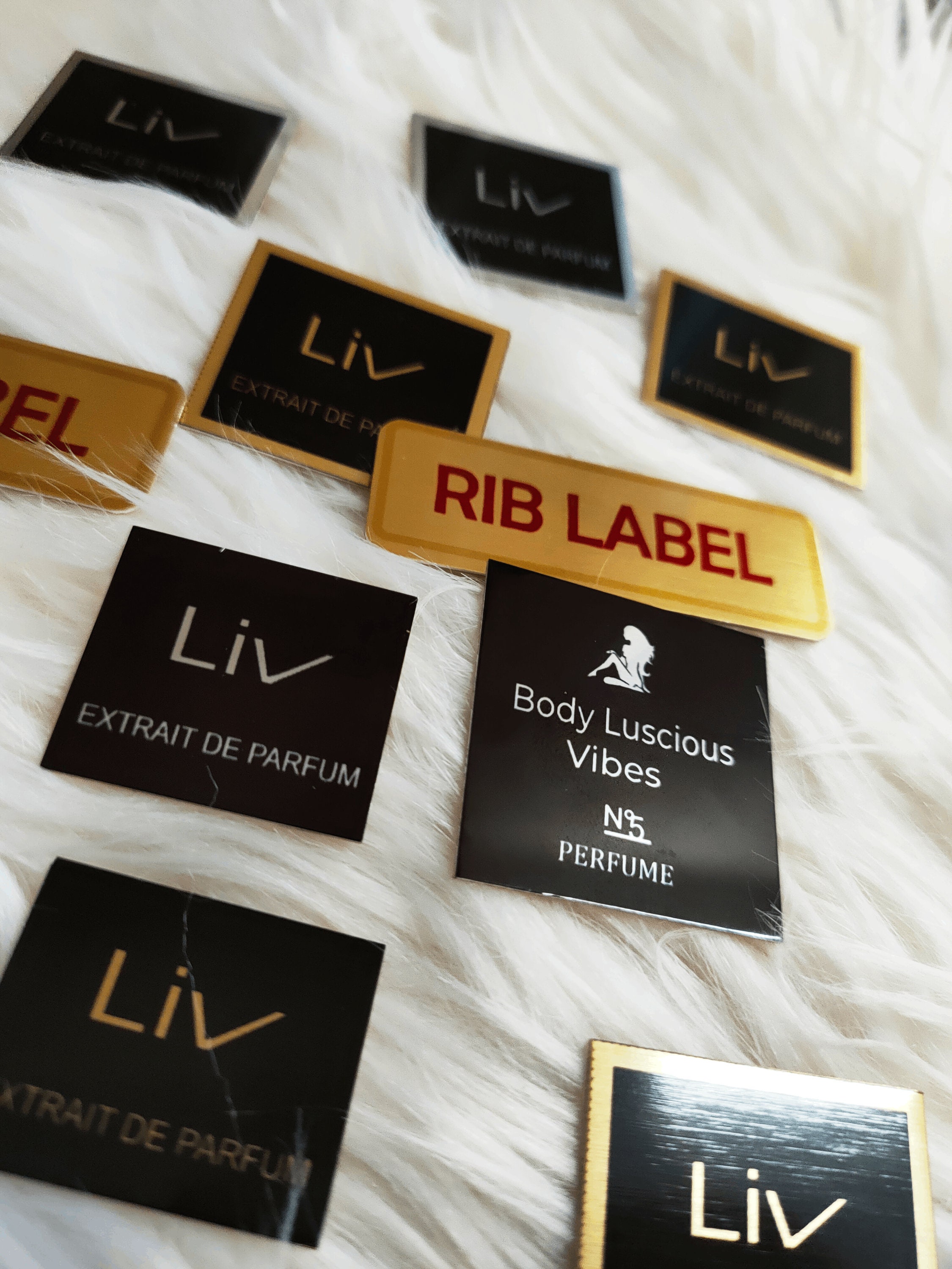 Black Background Metal Perfume Label With Metallic Printing - Etsy