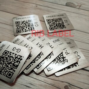 Set of 20 Pieces QR Code Menu Opener Unique Table Number Changing QR ...