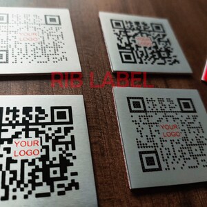 Set of 20 QR Code Metal Tags for Restaurant, Cafe Table Menu With Back ...