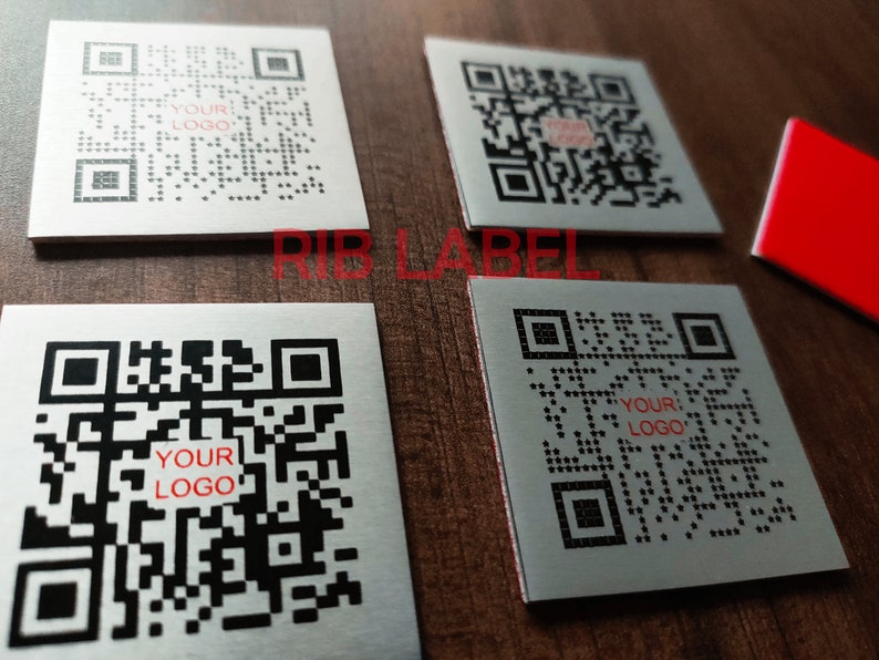 Set of 20 QR Code Metal Tags for Restaurant, Cafe Table Menu With Back ...