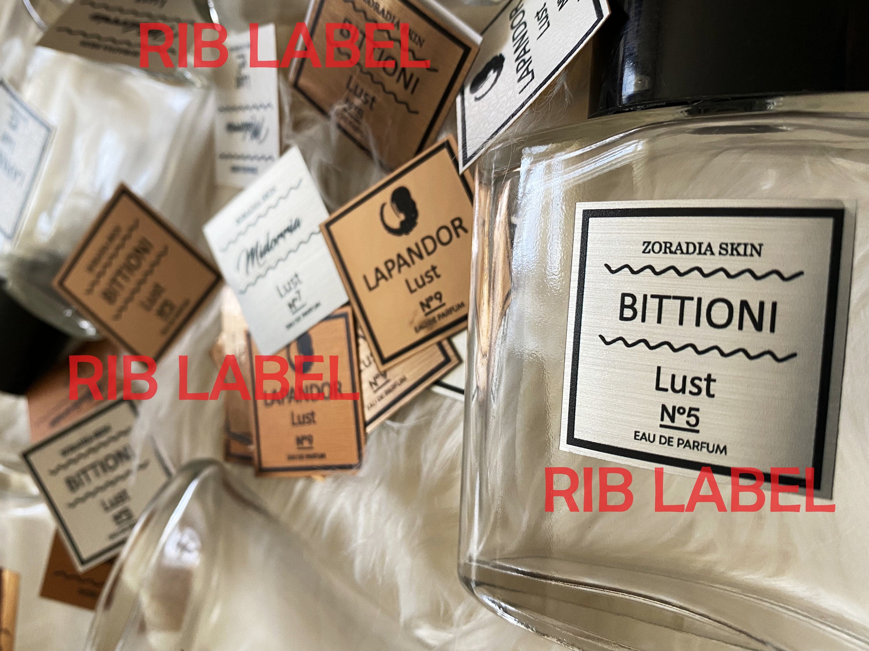 Custom Plastic Perfume Label With Back Adhesive - Etsy