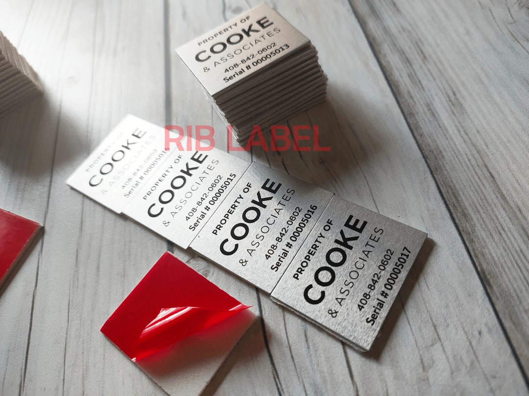 Changing Serial Number Metal Tags With Back Adhesive - Etsy