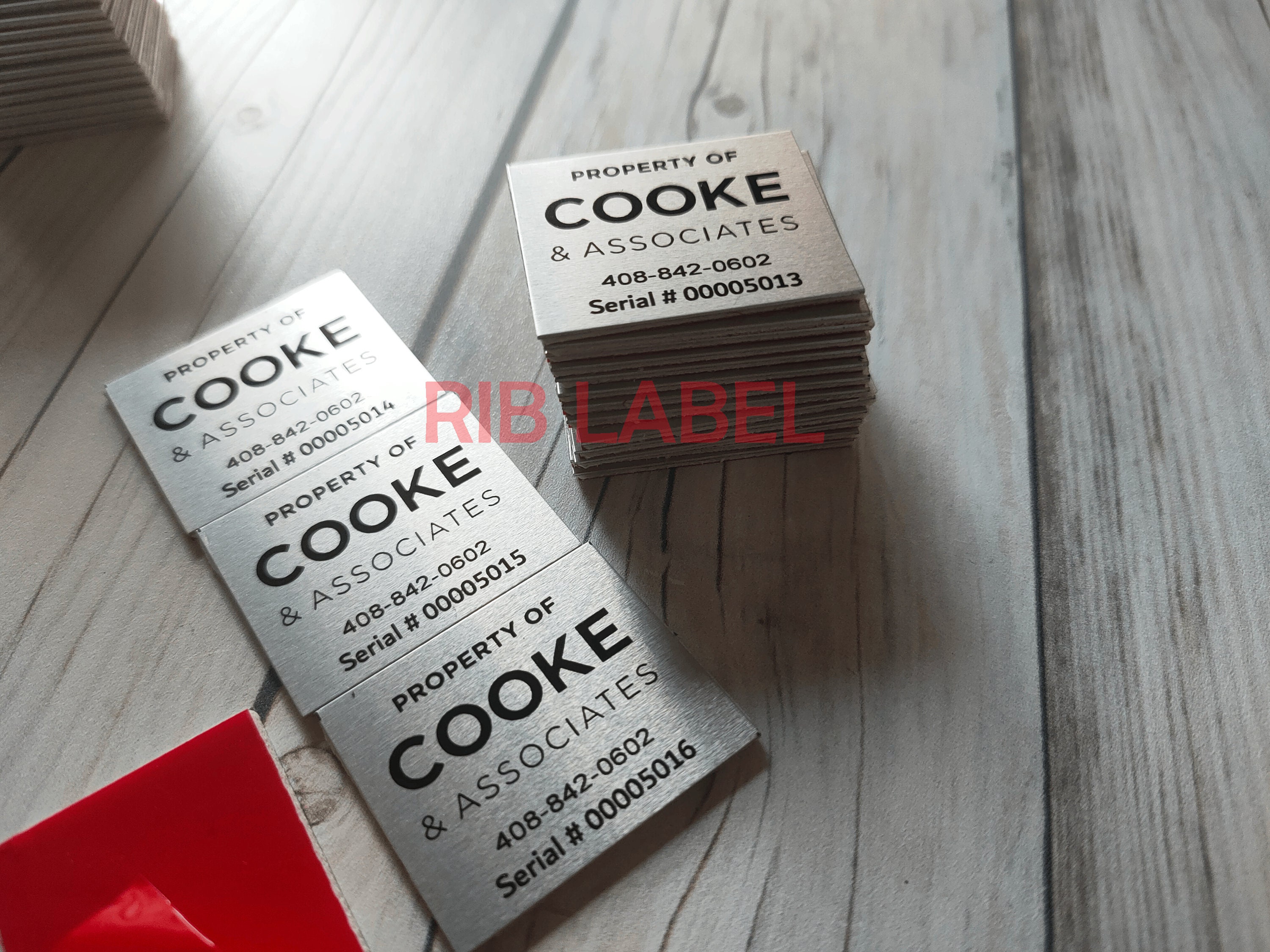 Changing Serial Number Metal Tags With Back Adhesive - Etsy