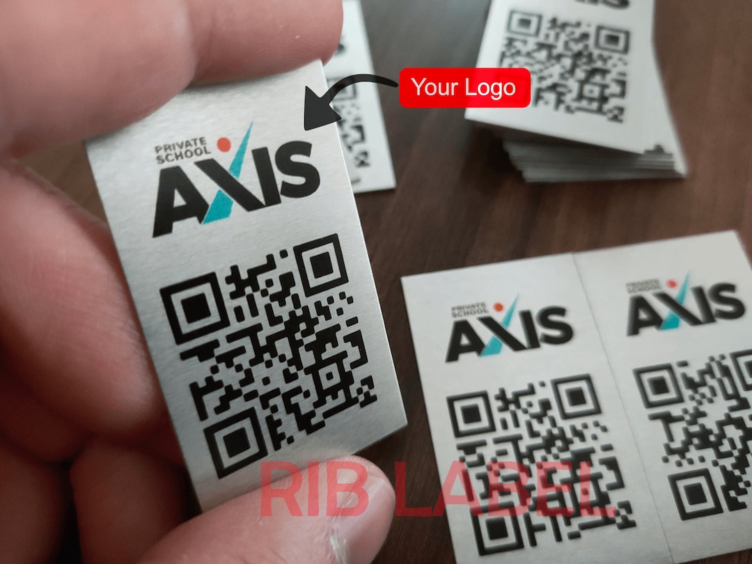 Metal Asset Tags With Back Adhesive Customized (qr Code, Barcode ...