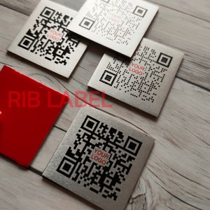 Set of 20 QR Code Metal Tags for Restaurant, Cafe Table Menu With Back ...