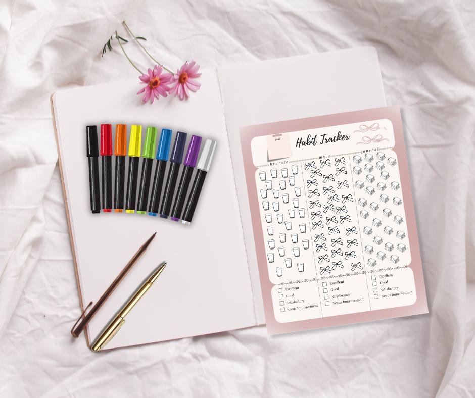 Habit Tracker Printable | Color Your Progress | Monthly Habit Tracker ...