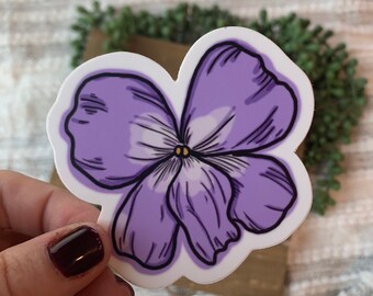 Violet Flower Sticker - Etsy