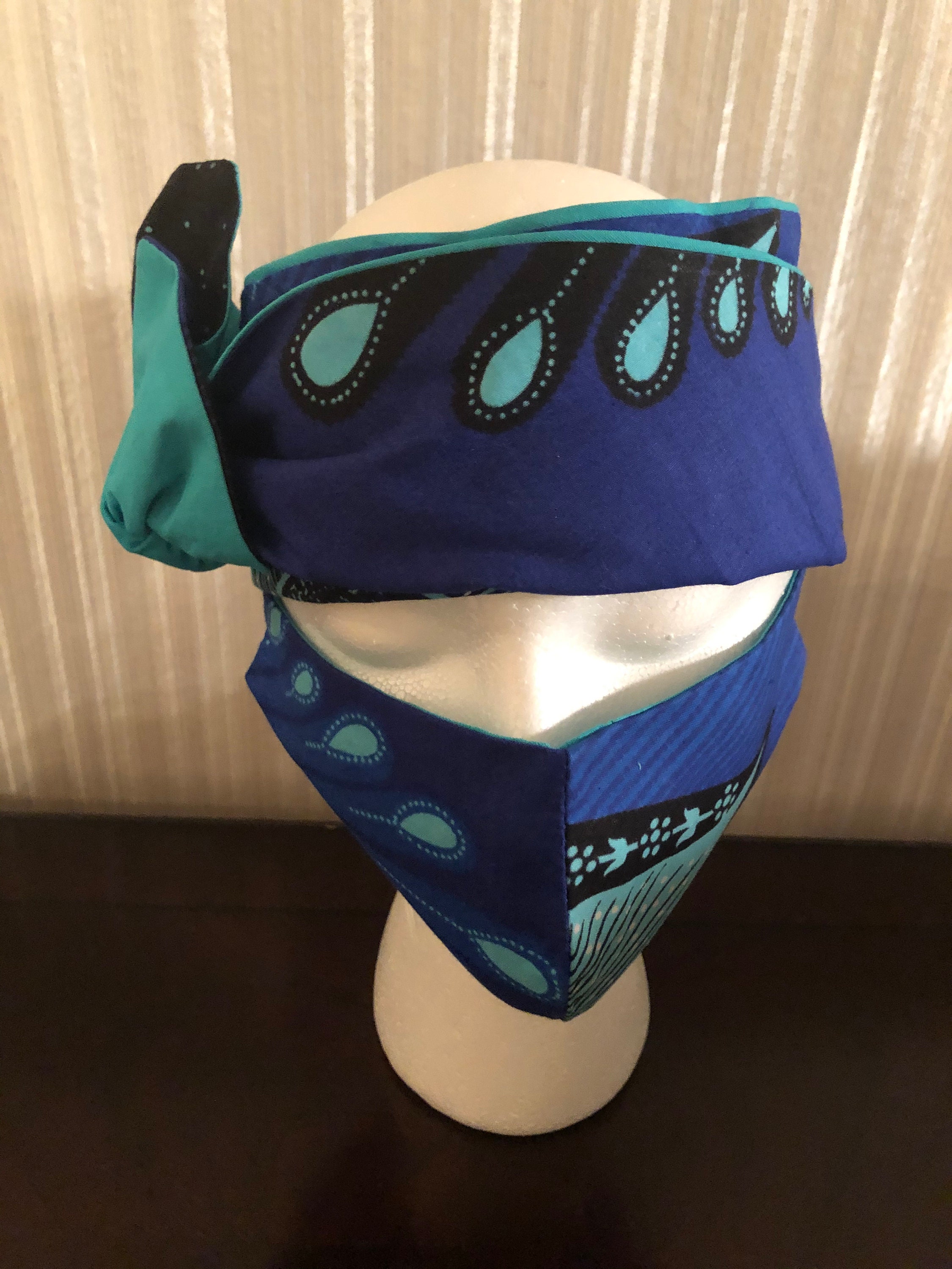 Head Wraps With Matching Masks - Etsy