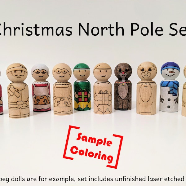 Christmas Peg Doll - Etsy