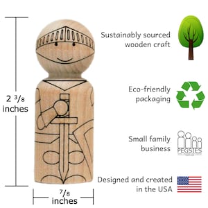 Royal Peg Doll Set - Wooden Characters - King / Queen / Princess ...