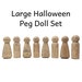 Large Halloween Peg Doll Set - Wooden Toy/decor - Mummy Pumpkin Witch ...