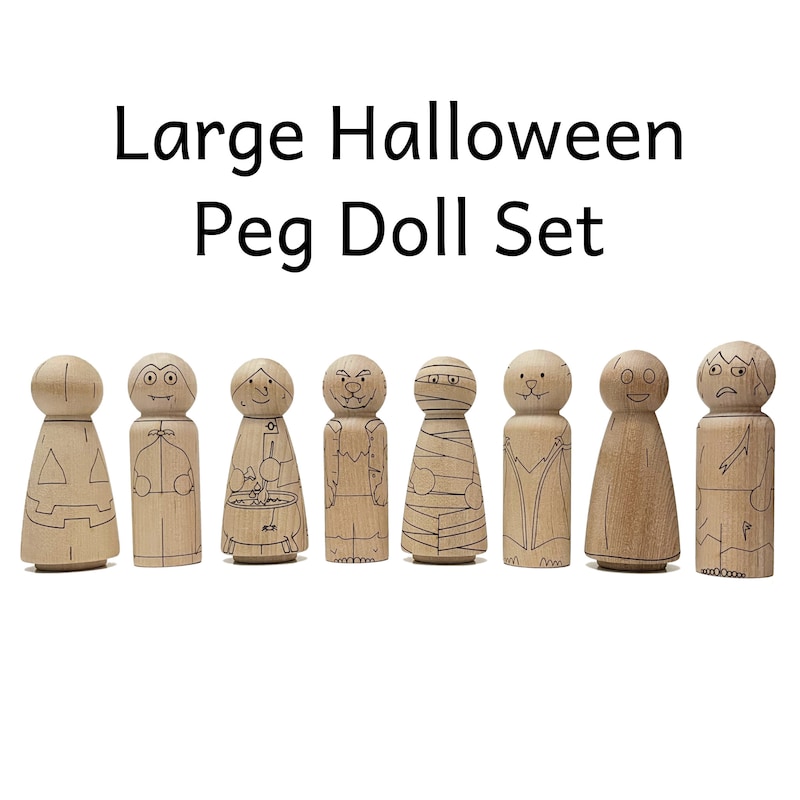 Large Peg Dolls - Etsy