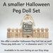 Large Halloween Peg Doll Set Wooden Toy/decor Mummy Pumpkin Witch ...
