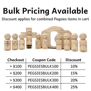 Easter Peg Doll Set Crucifixion and Resurrection Crèche - Etsy