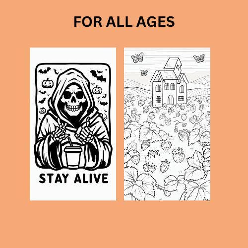 Halloween Coloring Pages | 6 Coloring Pages | Instant Download PDF - Etsy