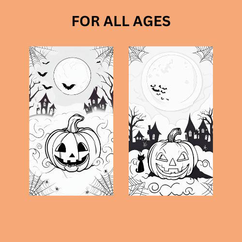 Halloween Coloring Pages | 6 Coloring Pages | Instant Download PDF - Etsy