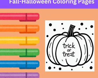 Halloween Coloring Pages | 6 Coloring Pages | Instant Download PDF - Etsy