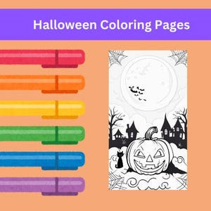 Halloween Coloring Pages | 6 Coloring Pages | Instant Download PDF - Etsy