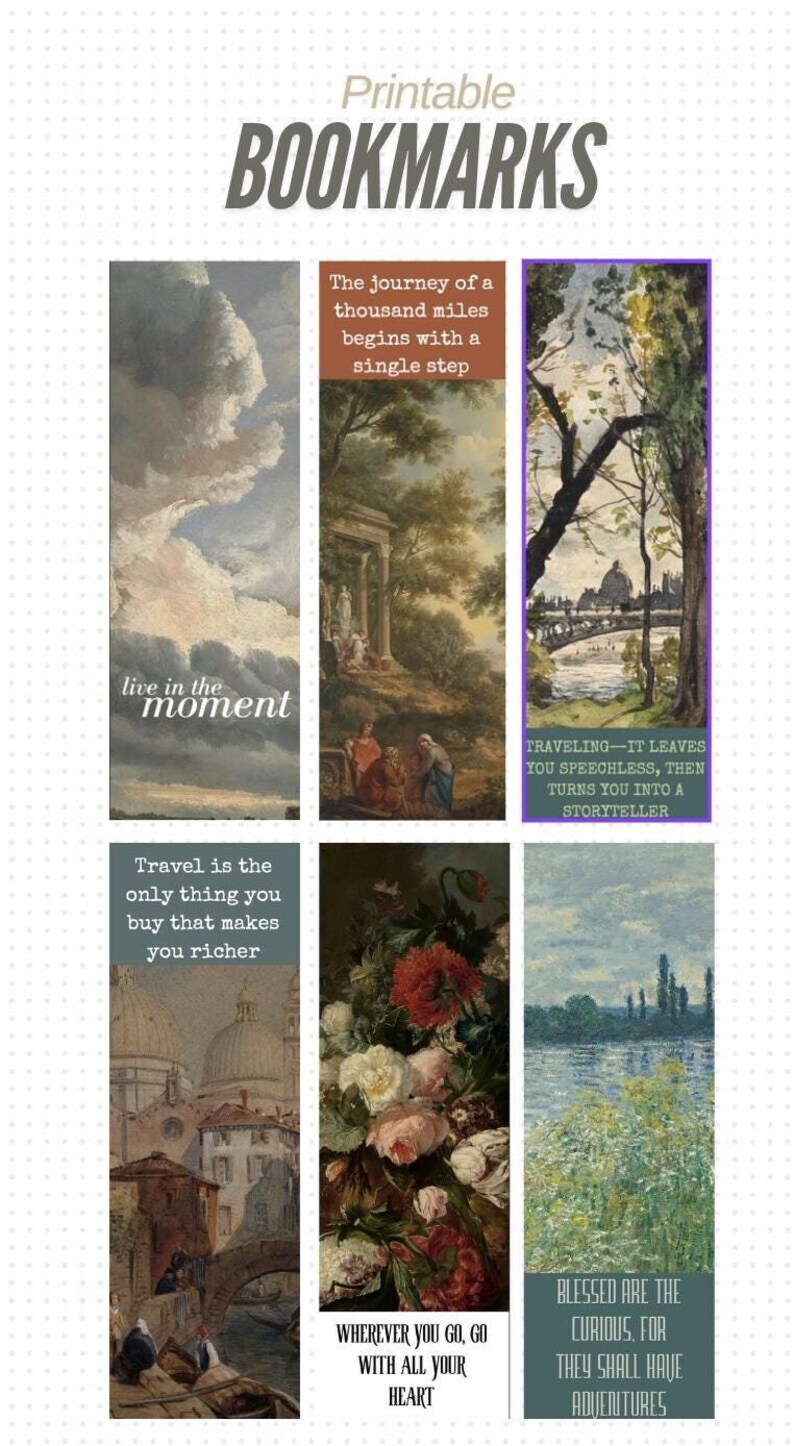 Printable Bookmarks - Etsy