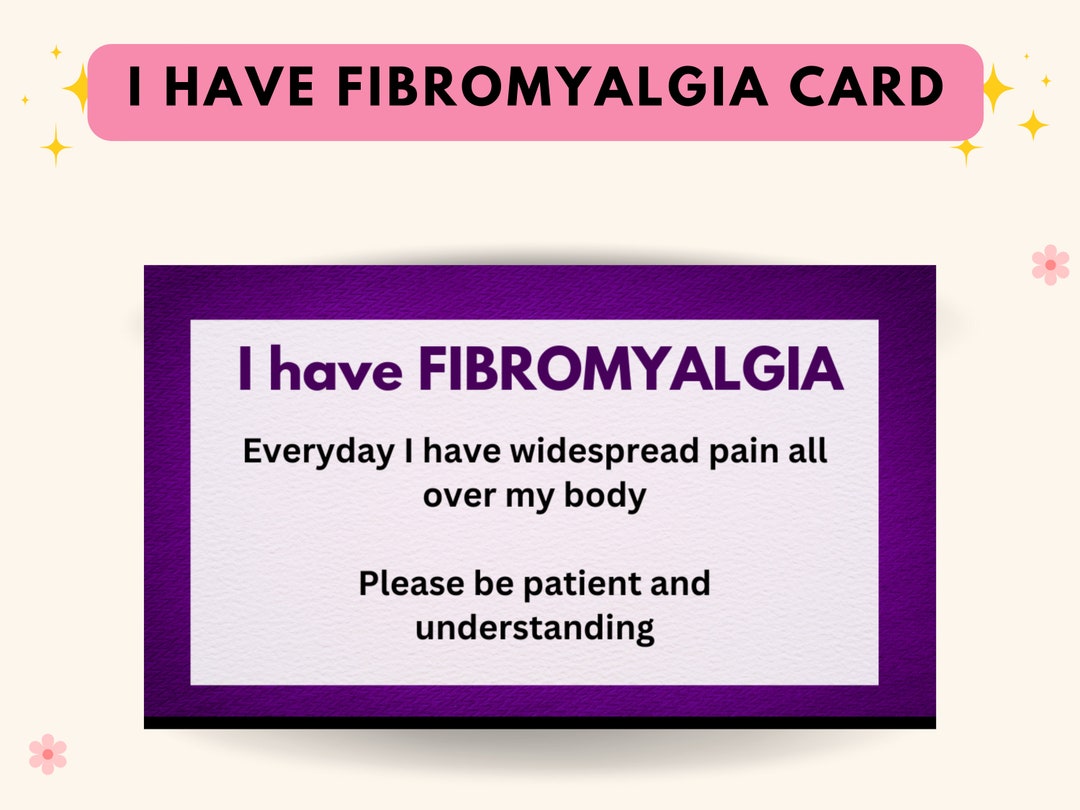 Fibromyalgia Disability Awareness Card and Lanyard Medical Alert ID ...