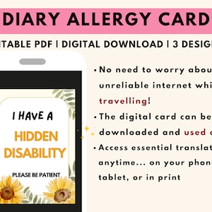 Hidden Health Condition Disability Awareness Card Awareness Medical ...