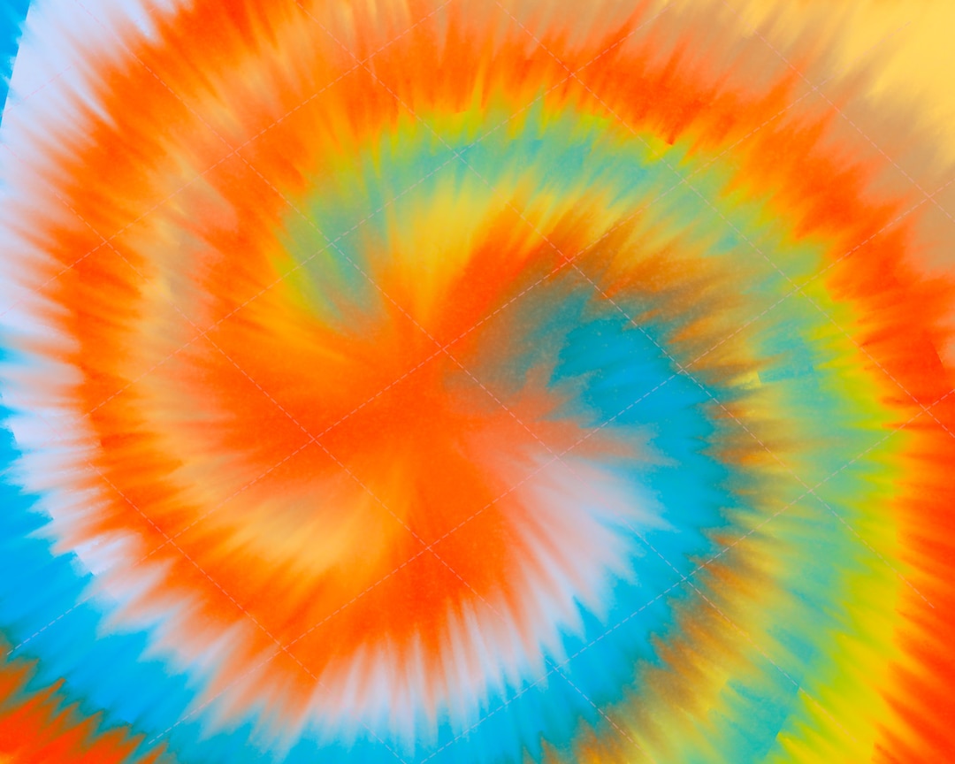 Orange Tie Dye Retro Tiedye Water Color Background Png Tie Dye
