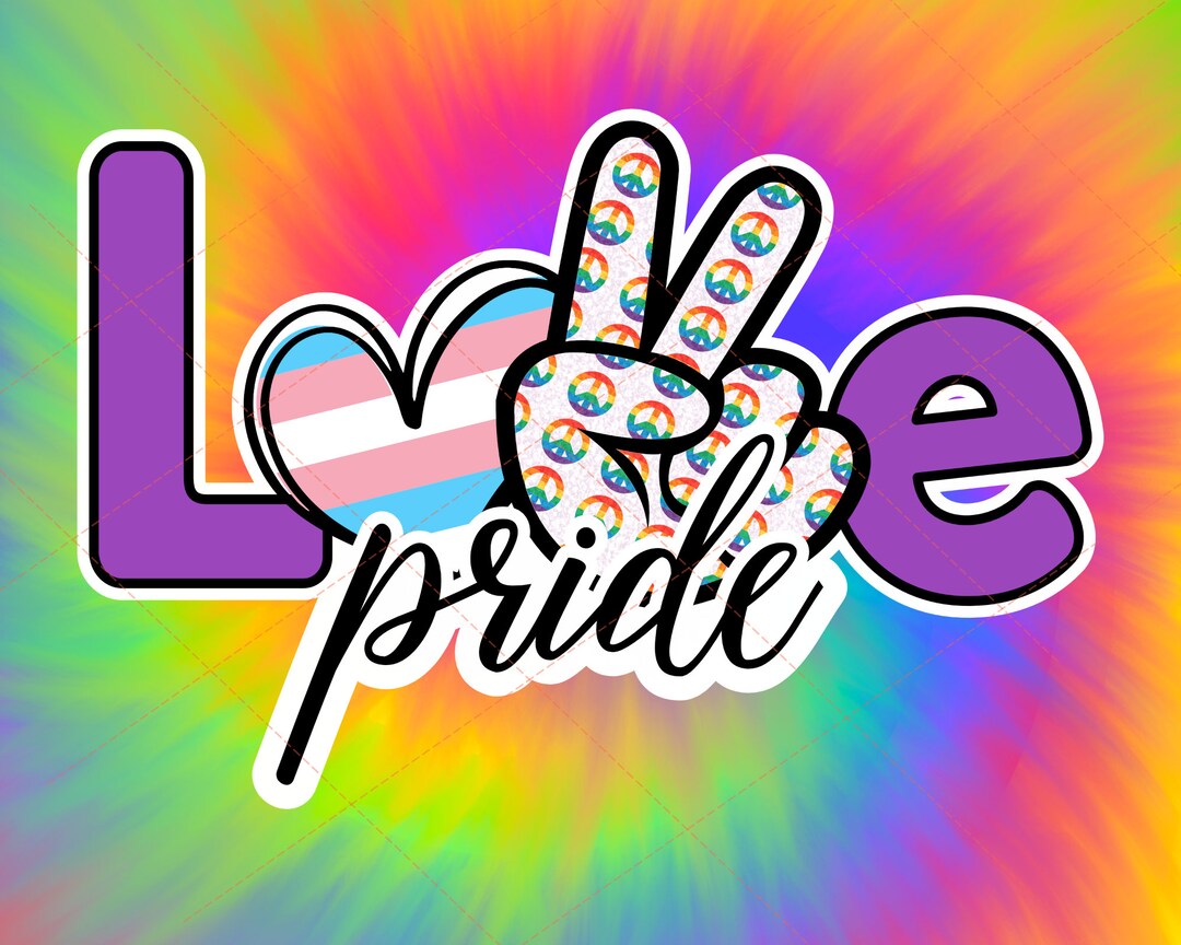 Love Transgender Pride Tie Dye - LGBT Sublimation Purple Png - DTG ...