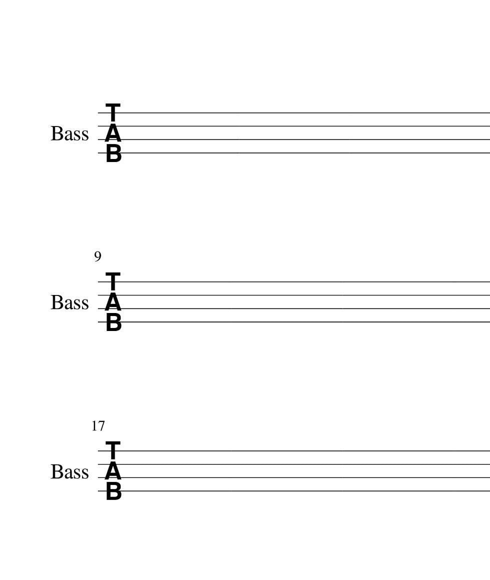 Blank Bass Tab - Etsy
