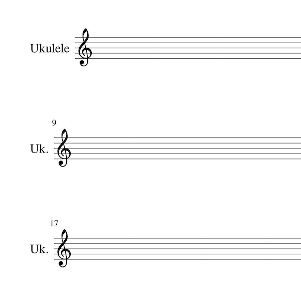 Ukulele Blank Sheet - Etsy