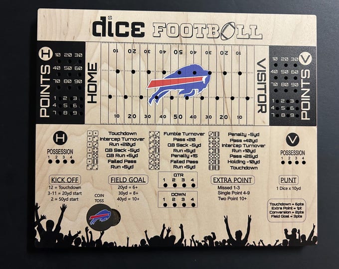 Dice Football Game With Storage - Etsy Canada