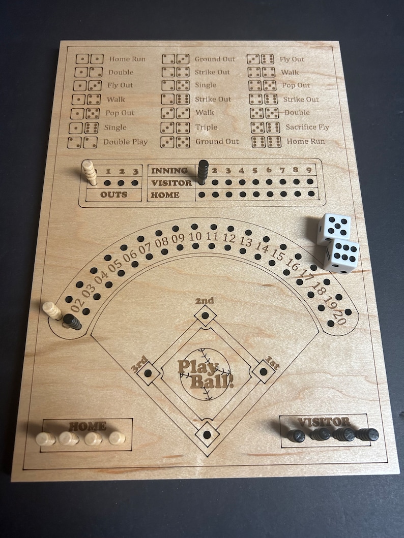 Dice Baseball Plain - Etsy