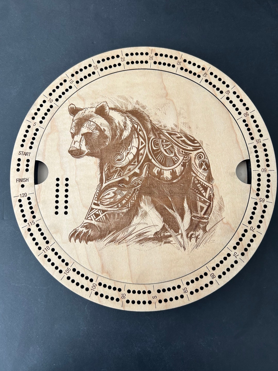 2 Player Cribbage Board - Storage for Cards and Pegs - Etsy