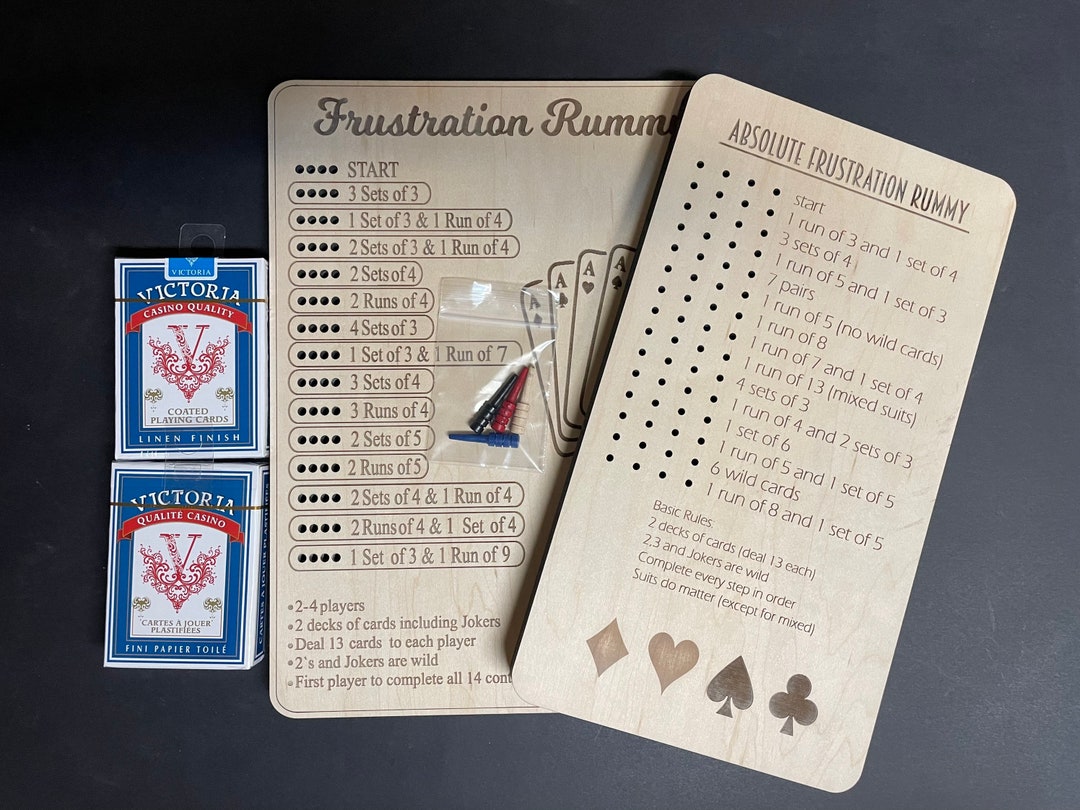 Rummy Combined (absolute and Frustration) W/cards and Pegs - Etsy