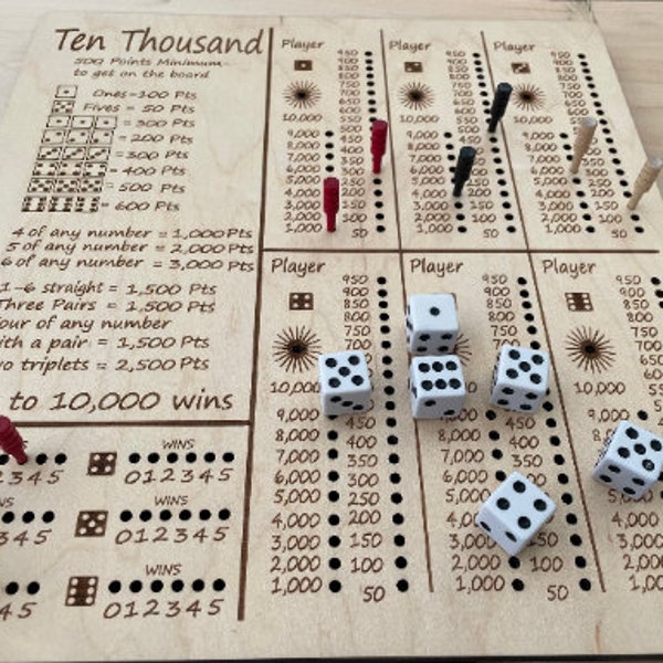 Wooden Farkle Game - Etsy