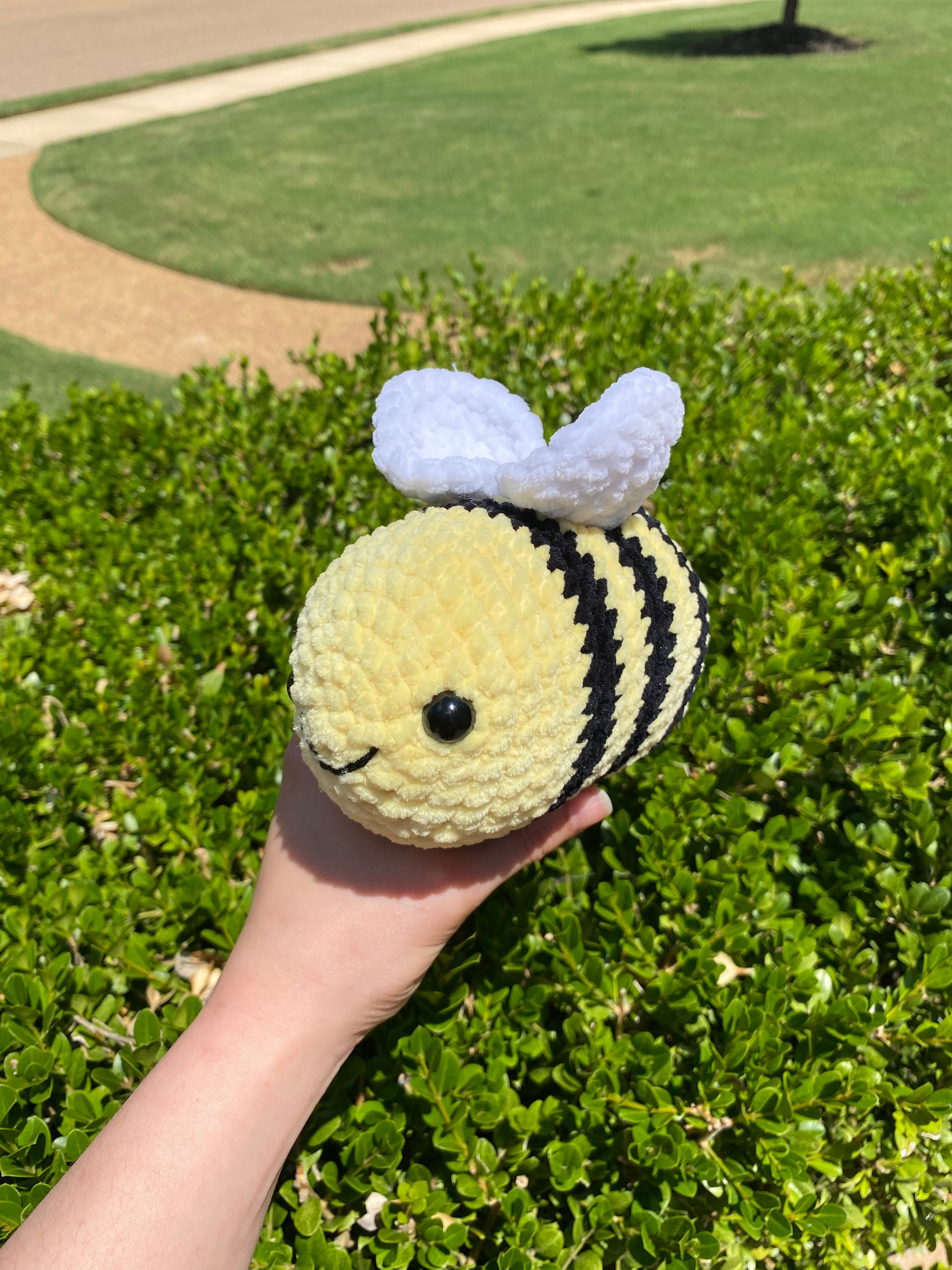 Mini Crochet Bee Plush Small Bumblebee Plushie | Etsy