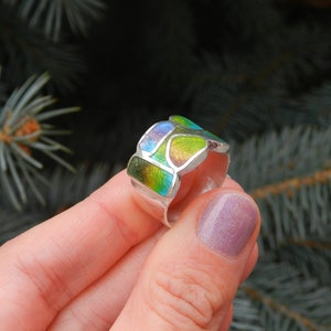 Georgian Cloisonne Enamel Ring Artisan Silver Jewelry Brown Color ...