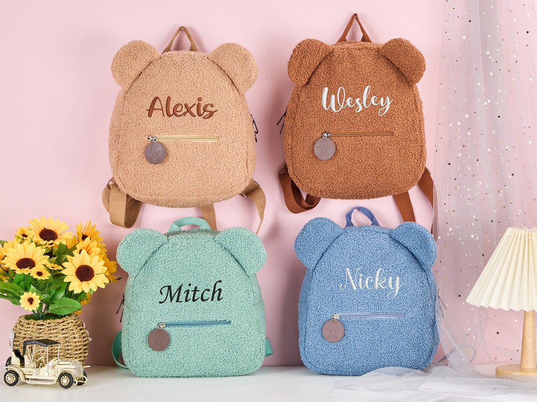 Personalized Embroidered Teddy Bear Backpack,Custom Teddy Kids Backpack ...